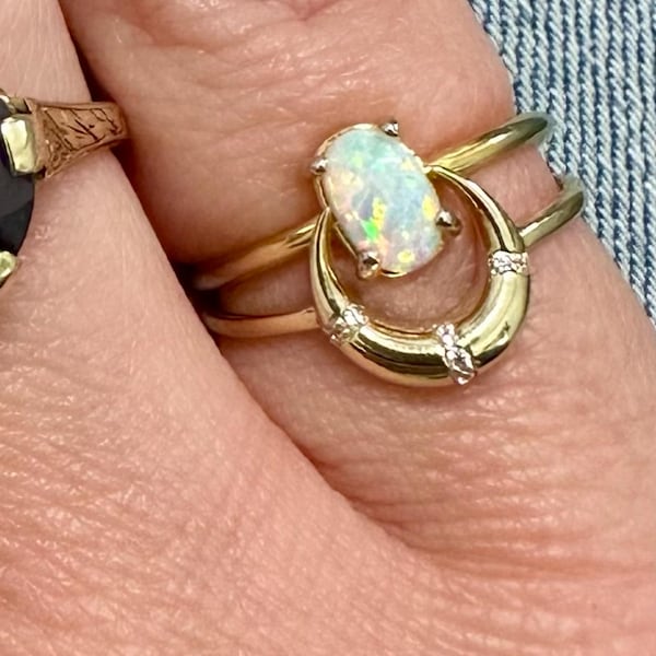 Gold Family Birthstone Ring, 10K Personizer Ring Doughter, 14K Family ...