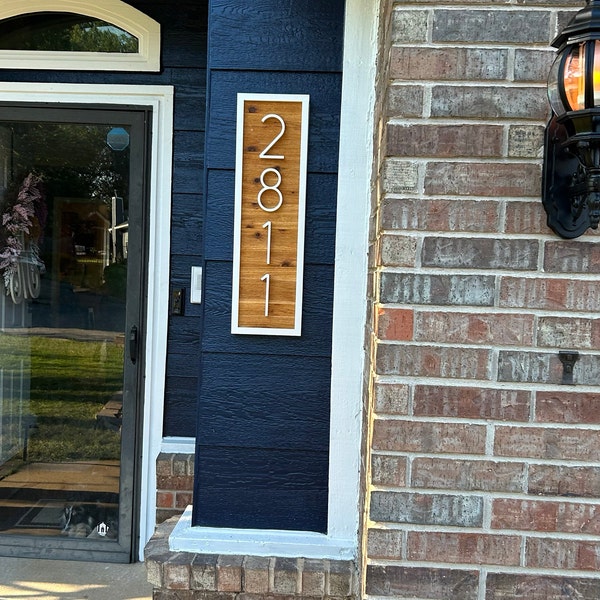 White Cedar | Cedar House Numbers | Cedaraddress Sign | White House ...