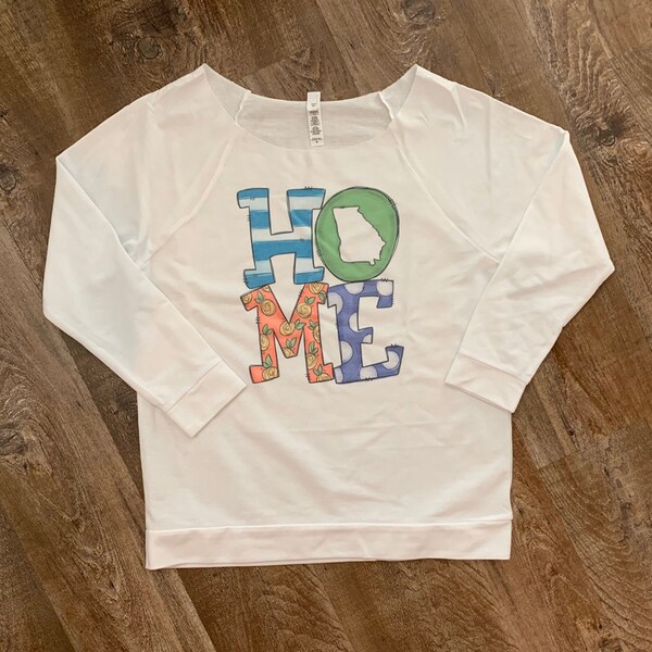 Georgia Home Sublimation Design | GA State Floral Doodle Letter Design ...