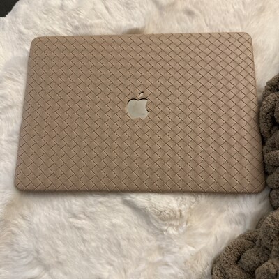 Woven Leather Milky Beige Hard Case Cover for MacBook Air 13 MacBook ...