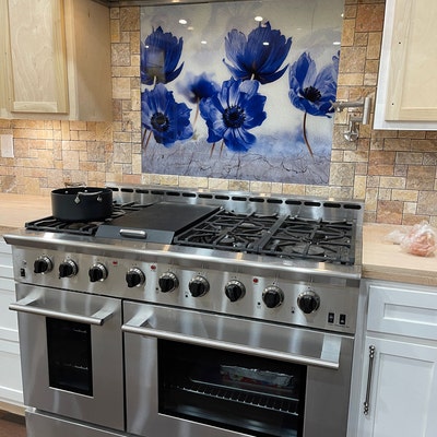 Kitchen Backsplash Stove Back Cover Tempered Glass - Etsy