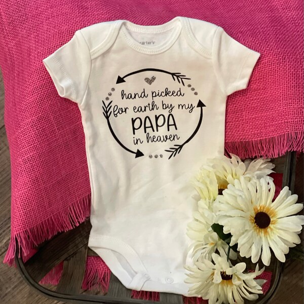 Hand Picked for Earth by My Papa in Heaven SVG, Newborn Svg, Dxf, Png ...