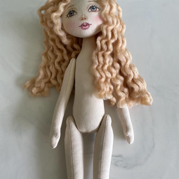 Little 12" Stuffed Rag Doll Without Clothes Handmade Rag Doll - Etsy