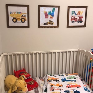 Dump Truck Print, Construction Vehicle Print, Toddler Room Decor, Boy ...