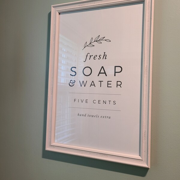 Fresh Soap Print, Farmhouse Sign, Farmhouse Print, Bathroom Print ...