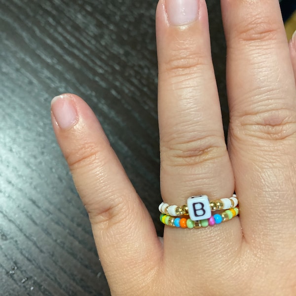Custom Bead Ring, Single Seed Bead Ring, Seed Bead Ring, Dainty Ring ...