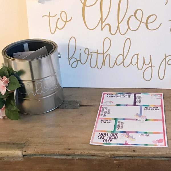 Time Capsule Printable - Superhero Party - First Birthday Time Capsule ...