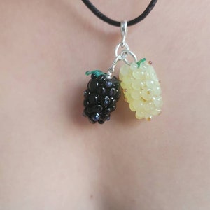 Glass Raspberry Bead 1p, Light Periwinkle, Raspberry Beads, Lampwork ...