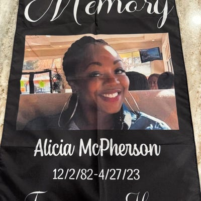 Personalized Memorial Garden Flag, Custom Photo/name/date Flag ...