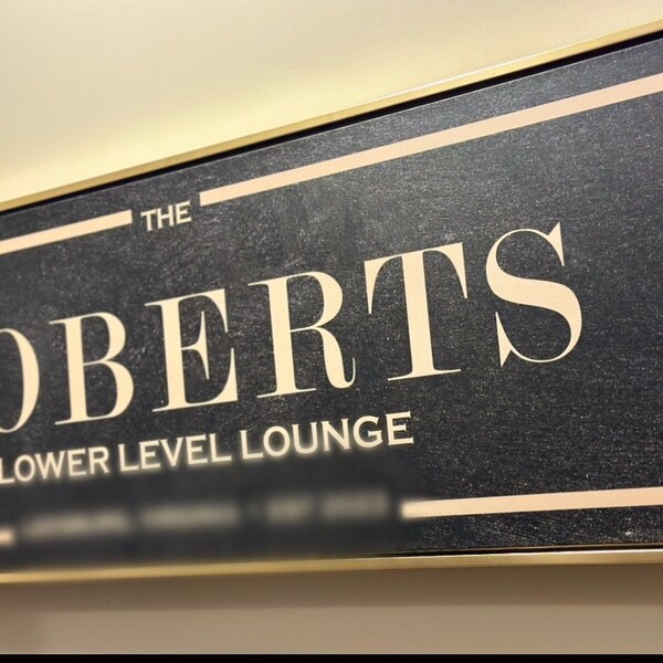 Personalized Lower Level Lounge Sign: Farmhouse Style Canvas Decor - Etsy