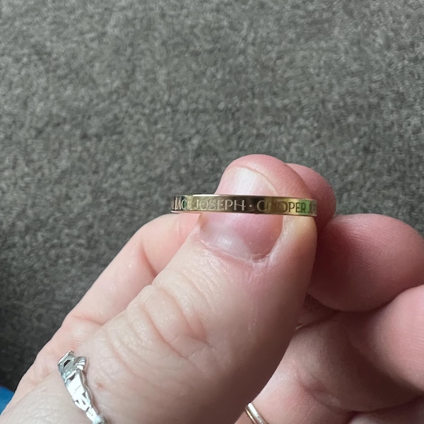 Personalized Name Band Ring, Stacking Name Ring, Personalized Stacking ...