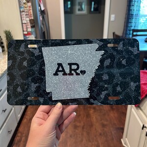 Classy Initial Printed Aluminum License Plate Custom Plate - Etsy