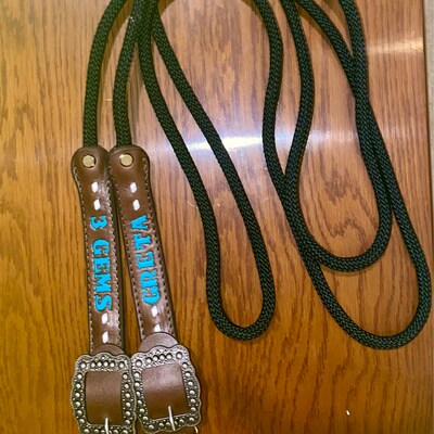 Customizable Leather and Rope Reins - Etsy