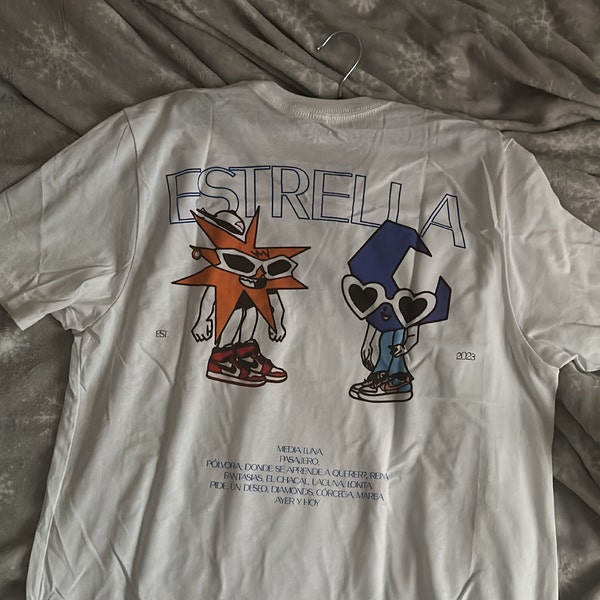 MORA Merch Estrella Album Tracklist Back Design Tee Mora Graphic T ...