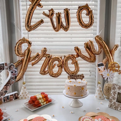 Two Groovy Balloon, Two Groovy Banner, Two Groovy Birthday, Groovy ...