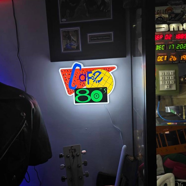 Cafe 80s Back to the Future LED Lightbox | Fully Dimmable & Powered by ...