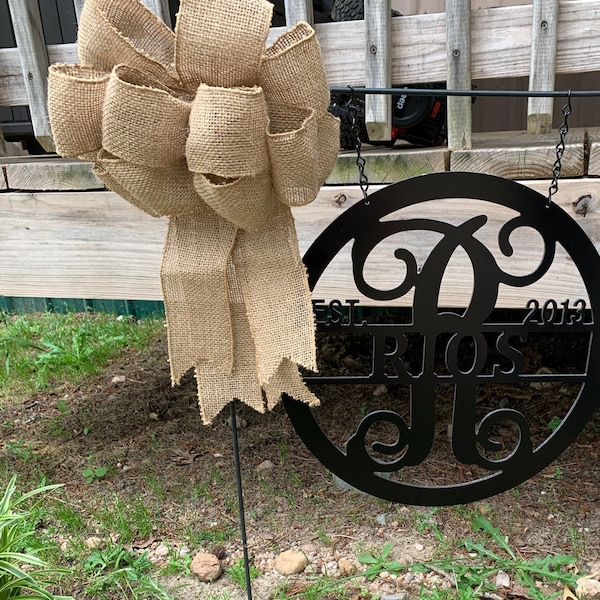 Custom Last Name Garden Flag - Last Name Sign for Wall - Established ...