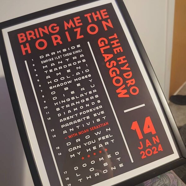 Texas 2024 UK Setlist Poster Print – gigs Concert Tour – Live Band ...