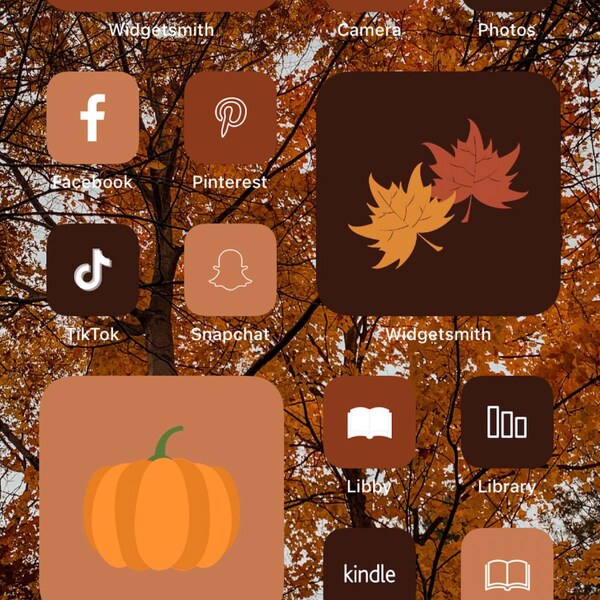 Fall Aesthetic Ios 26 & Android 600 App Icons Pack | Cozy, Autumn ...