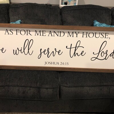 As for Me and My House Wood Sign-joshua 24 15 Sign-christian Gifts ...