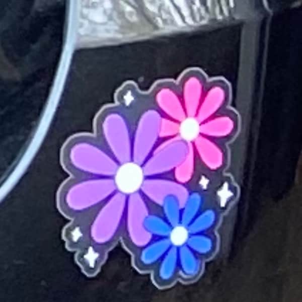 Bisexual Daisies Sticker -- Large Flowers Pride Bi Flag Purple Blue ...