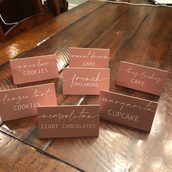 Calligraphy Buffet Cards Wedding Buffet Labels Wedding Buffet Gold ...