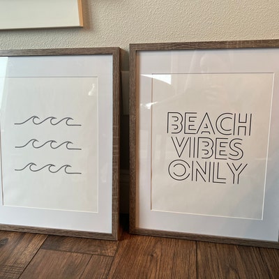 Waves Printable Wall Art, Black and White Printable Wall Art, Seaside ...