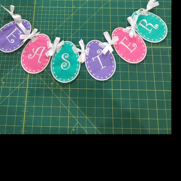 Easter Egg Banner in the Hoop Banners Machine Embroidery Designs ...