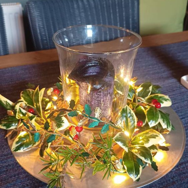 Black Leaf Fairy Lights Gothic Wedding Table Decor Garland Dark ...