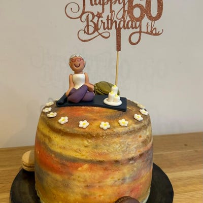 Handmade Edible Knitting Lady Granny Fondant Cake Topper/decoration ...