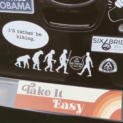 Take It Easy Bumper Sticker,bumper Sticker,70's Bumper Sticker, Retro ...