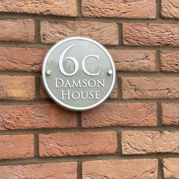 Traditional House Number Signs & Address Plaques in Sage Green - Etsy UK