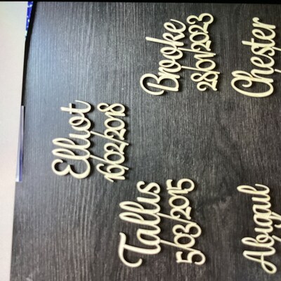 MDF Laser Cut Names Wedding Place Names Table Decoration - Etsy Australia