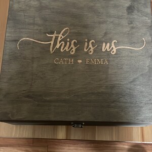 Wood Memory Box, Rustic Wooden Keepsake Box, Personalized Engraved Gift ...