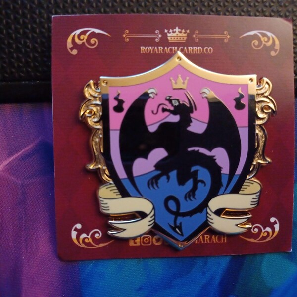 Bisexual Wyvern | Pride Flag Heraldry Enamel Pin - Etsy