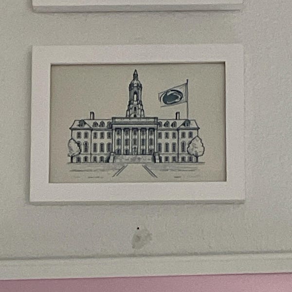 Old Main Penn State Print - Etsy