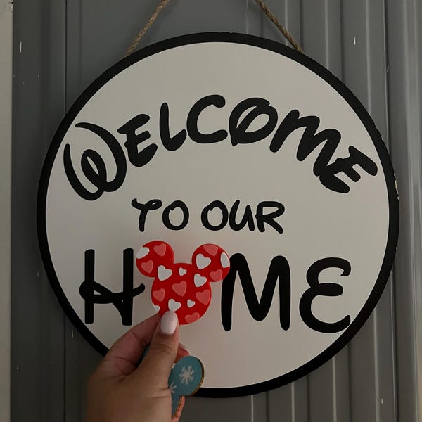 Magic Ears Interchangeable Seasonal Sign Welcome Sign Mouse Ear Sign ...
