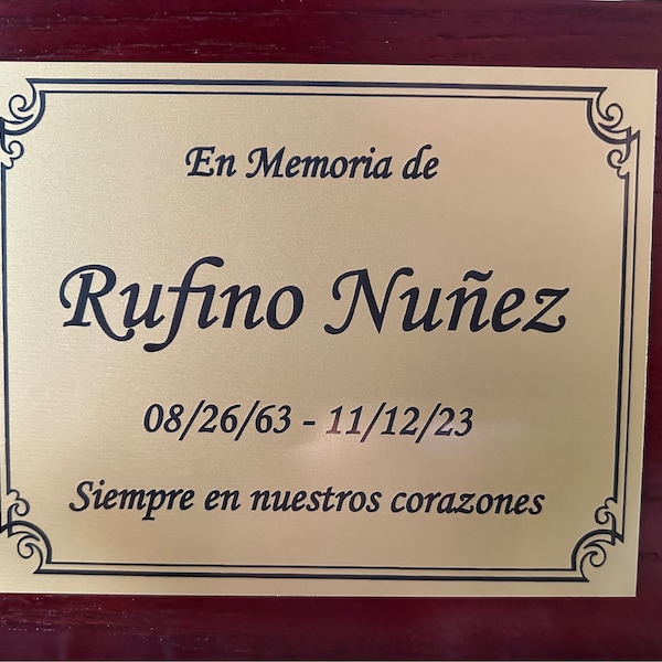 Personalized Engraved Plate, Gold Name Plate, Plaque, Custom Engraving ...