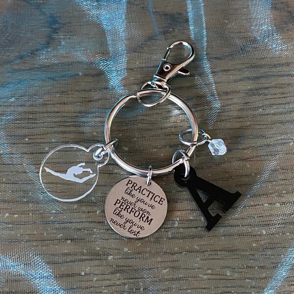 Gymnastics Keychain, Gymnastics Key Chain, Gymnast Keychain, Gymnast ...