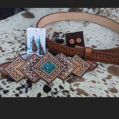 Custom Tooled Leather Native American Headdress Phone Case - Etsy