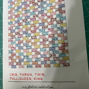 Brick Flowers Quilt Kit Fabric Pattern and Binding and Backing Included ...