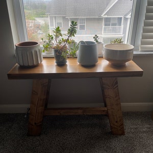 Solid Wood Rustic Entryway Table/ Console Table / Hall Table - Etsy