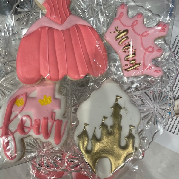 Princess Birthday Sugar Cookies, Princess Baby Shower Sugar Cookies ...
