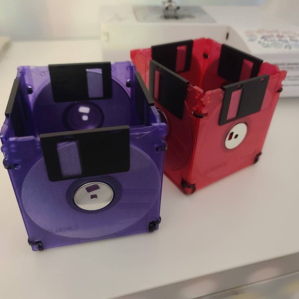 Floppy Disk - Pastel Colors - Pink - Container - Pencil Cup - Planter ...