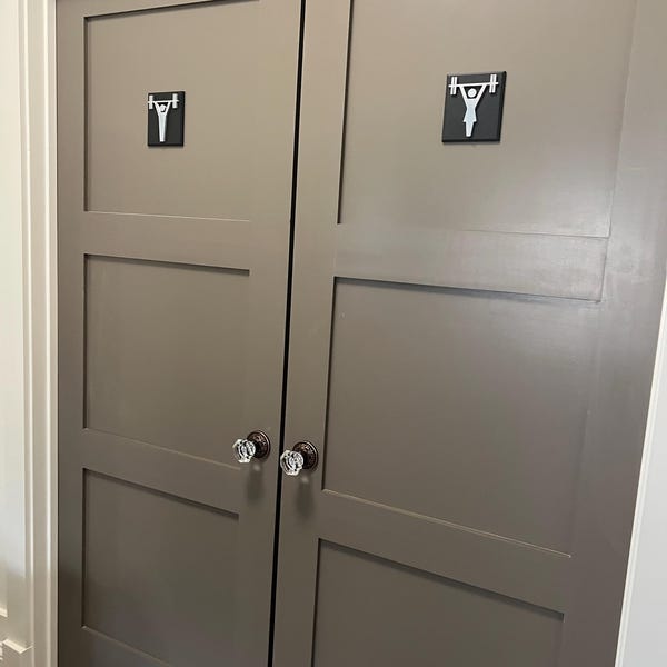 Gym Bathroom Signs - 3D Printed Custom Fitness Gym Crossfit Personal ...