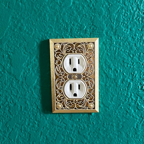 Ornate Gold Covers, Switch Plates, FREE SCREWS, Light Switch Cover ...