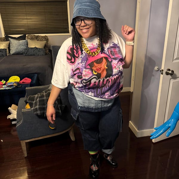 90s Fly Girl Airbrushed T-shirt: Custom Graffiti Hip Hop Design - Etsy