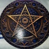 Altar Cloth Circle Triquetra Round Plush Tablecloth Mat for Tarot and ...