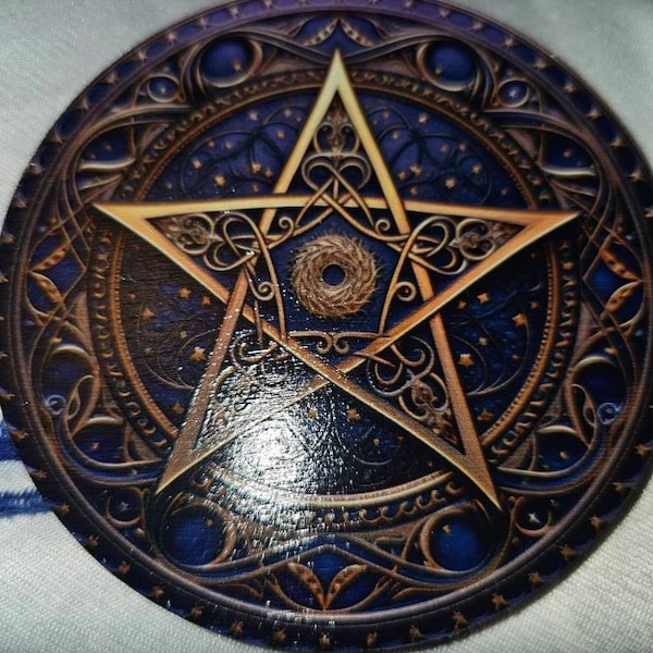 Altar Tile Pentacle , Pentagram Altar, Wall Decor, Witchcraft Altar ...