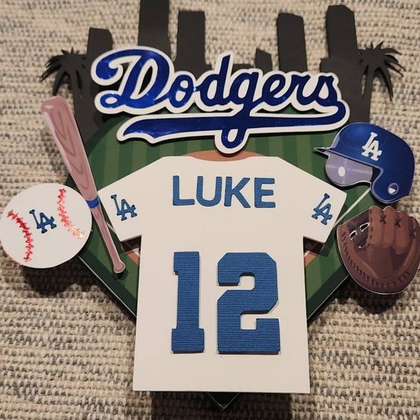 3D LA Dodgers Cake Topper - Personalized/custom Party Decor- Birthday ...